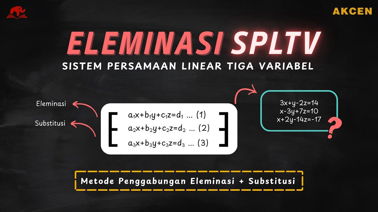 Eliminasi SPLTV | Cara Menyelesaikan Sistem Persamaan Linear Tiga ...