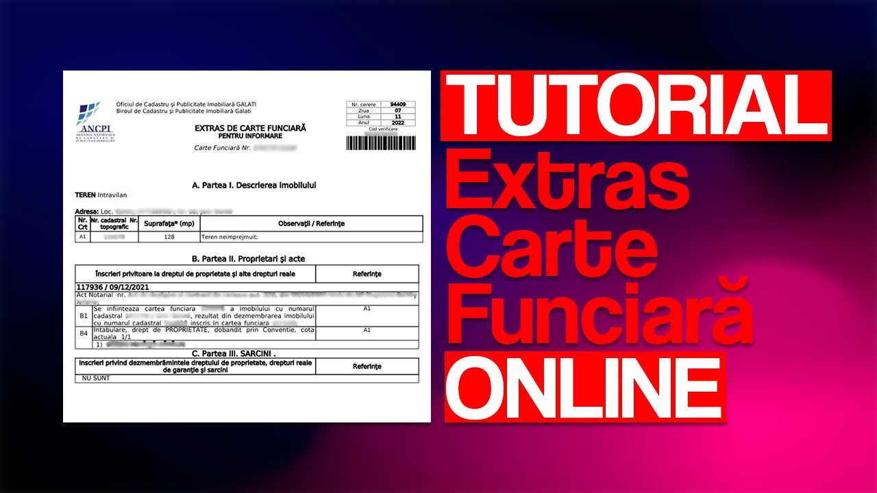 Cum obtin un Extras Carte Funciara din sursa oficiala OCPI / ANCPI ...