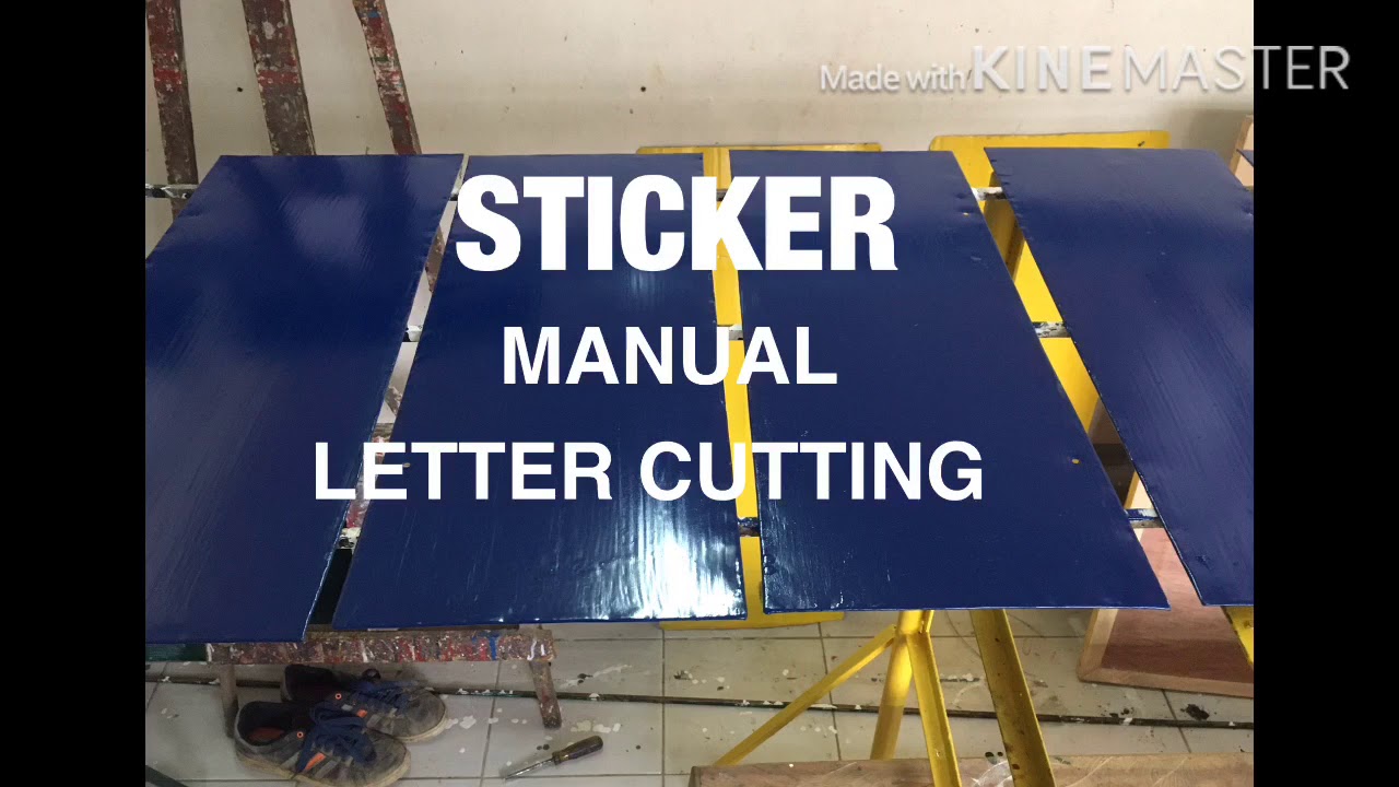 Sticker manual letter cutting - YouTube