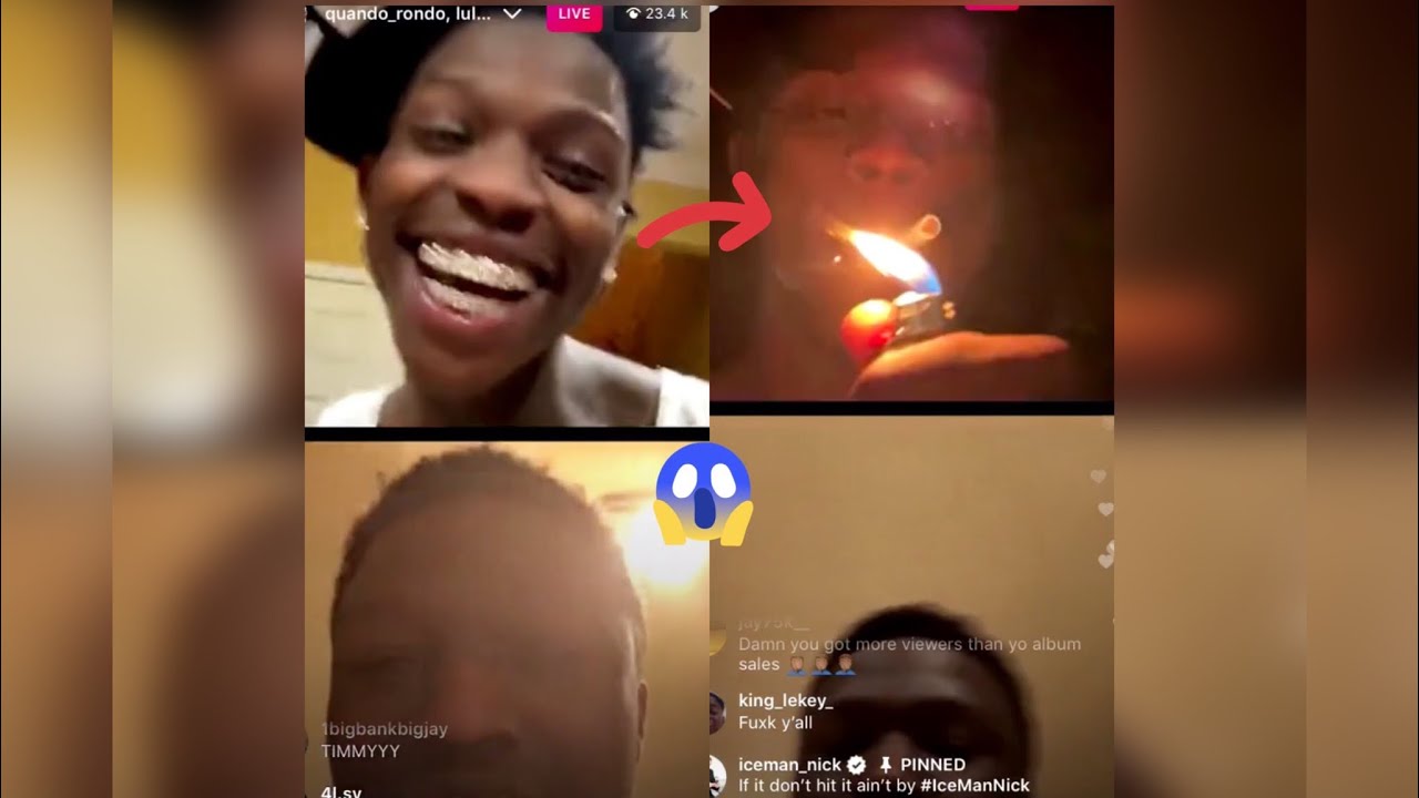 Quando Rondo & Lul Timm On iG live Smokin on Von Pack (King Von Diss)♿️ ...