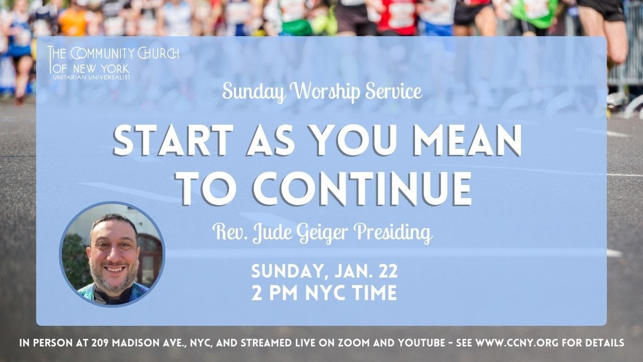Start as You Mean to Continue: Sermon by Rev. Jude Geiger - YouTube
