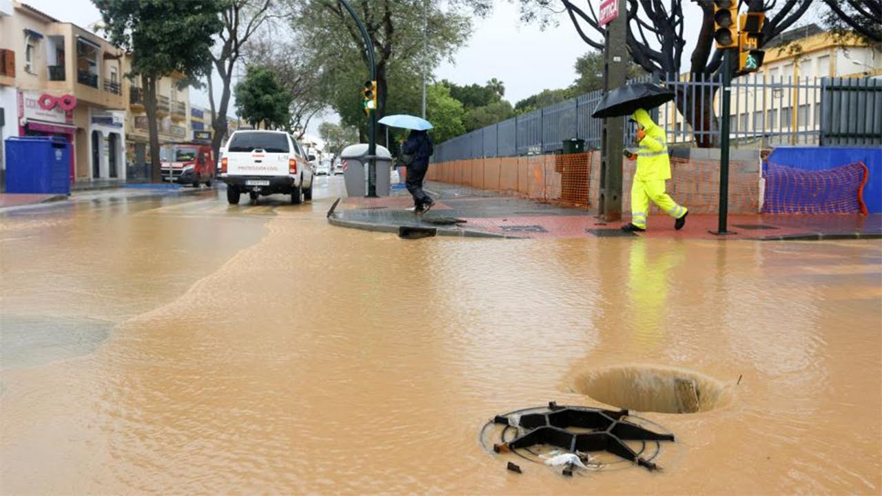 Whirlpool After Opening a Street Incredible Force of a Massive ...