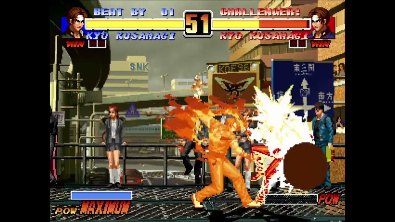 King of Fighters '96 - Kyo Kusanagi (Desperation Move) - YouTube