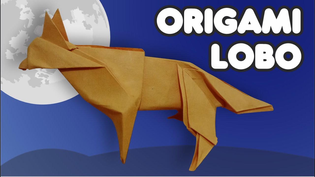Tutorial cómo se hace un Lobo de Papel Origami (Wolf Origami) GRATIS # ...
