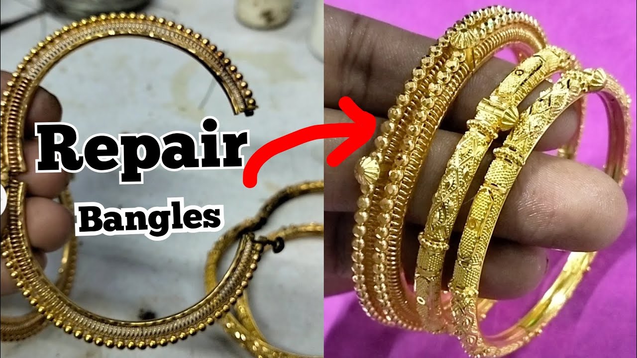 bangles repair | gold bangles lockset | repair gold bangles - YouTube