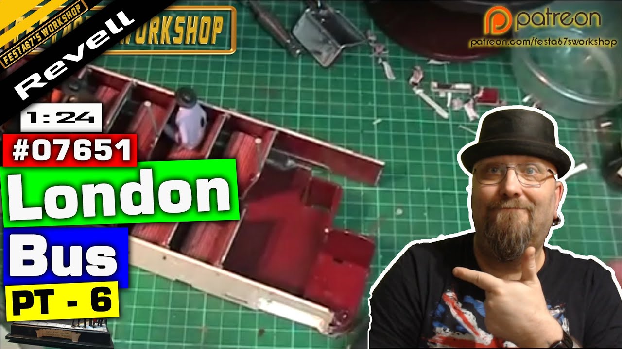 Revell London Routemaster Bus Build -1:24 - [with lighting, passengers ...