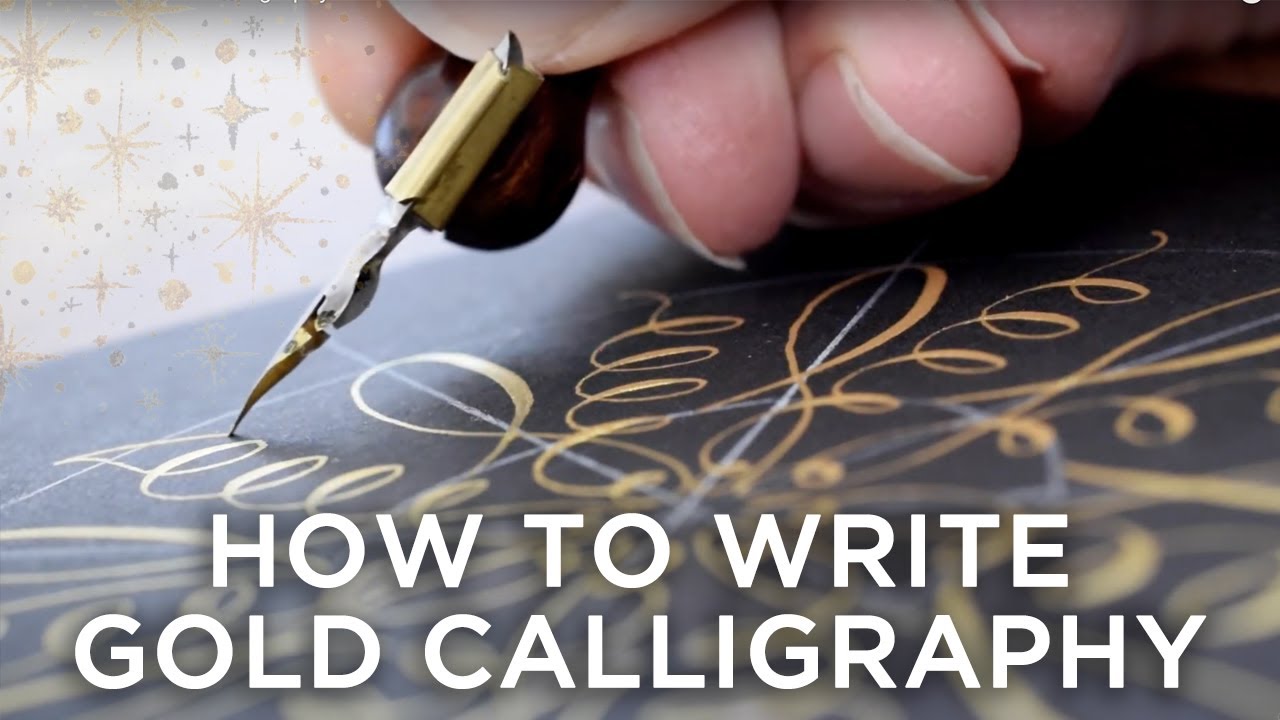 How to Write Gold Calligraphy - YouTube