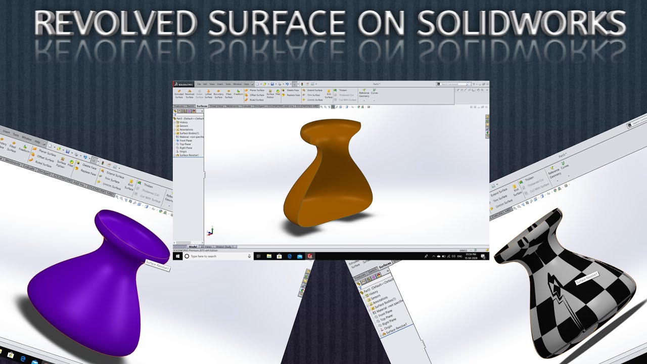 #How to use Revolved Surface on Solidworks #Surface #Features #Tutorial ...