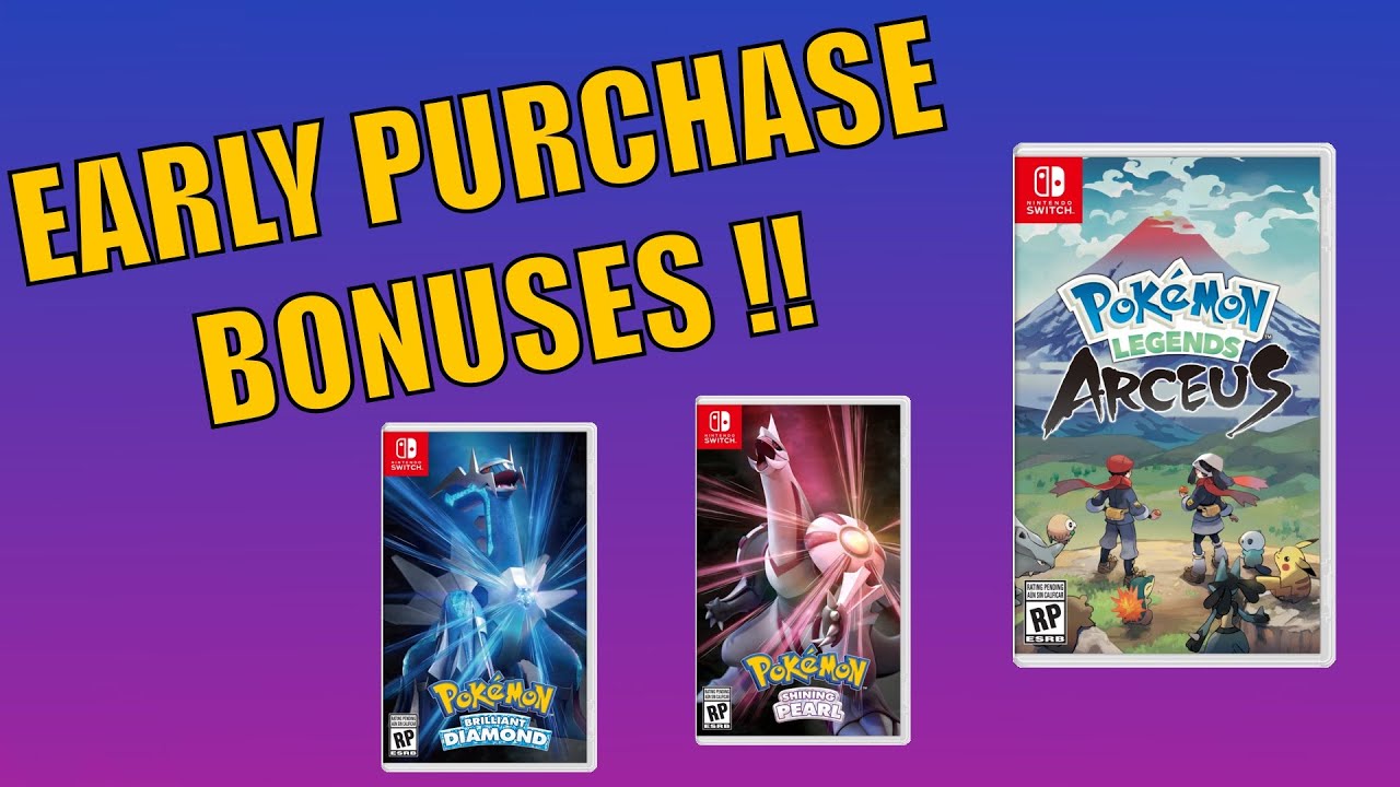 Early Purchase Bonuses Announced For Pokemon Legends Arceus + Brilliant ...
