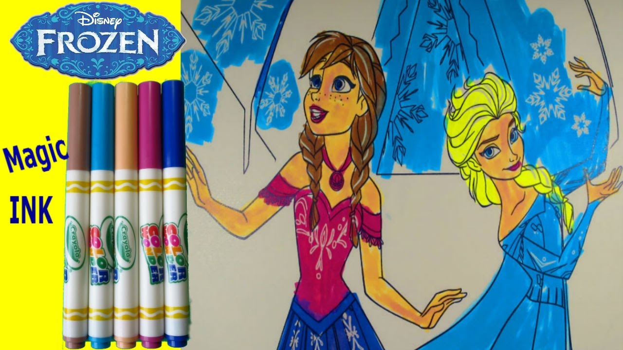 Disney Frozen Crayola Color Wonder Magical Paint Queen Elsa - Princess ...