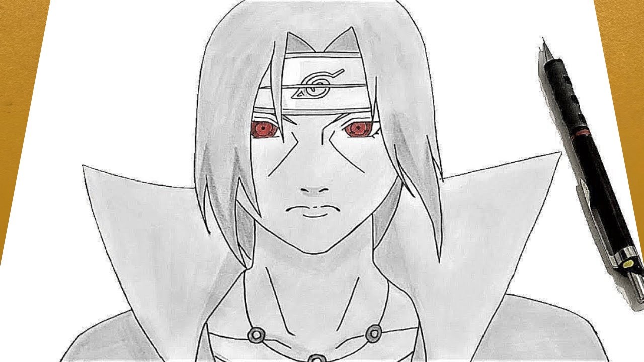 how to draw itachi | itachi drawing step by step | draw itachi - YouTube