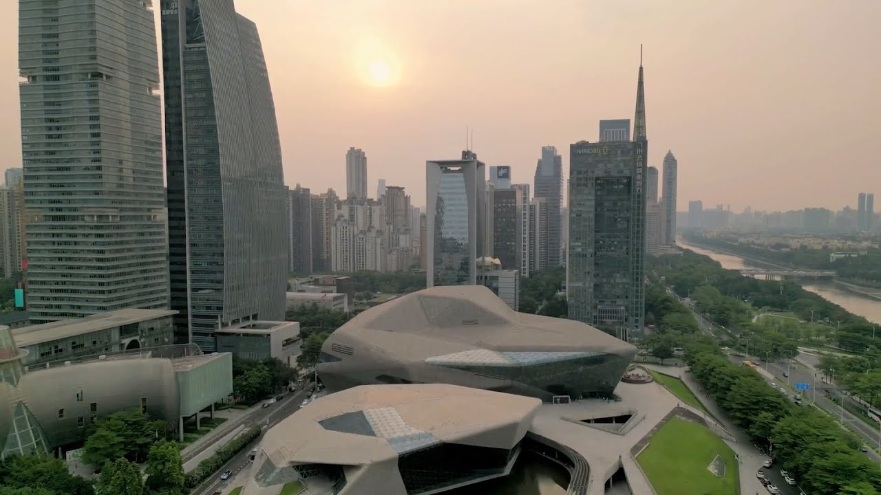Aerial photography of Guangzhou Opera House - YouTube