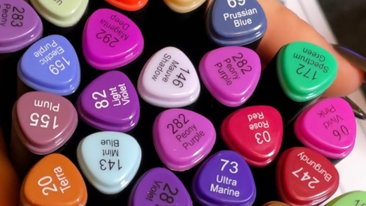 Marker Swatching And Organizing ASMR / No Talking / Sleep Aid - YouTube