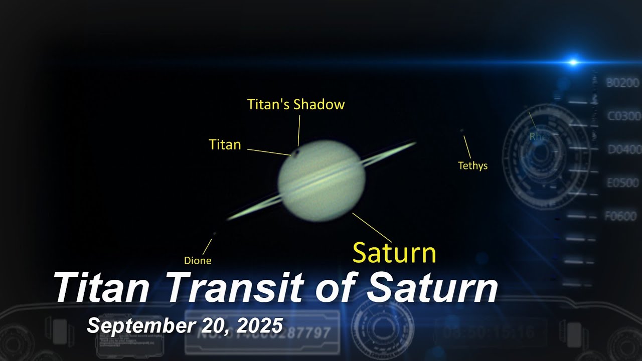Titan transit of Saturn Sept 20, 2025 - YouTube