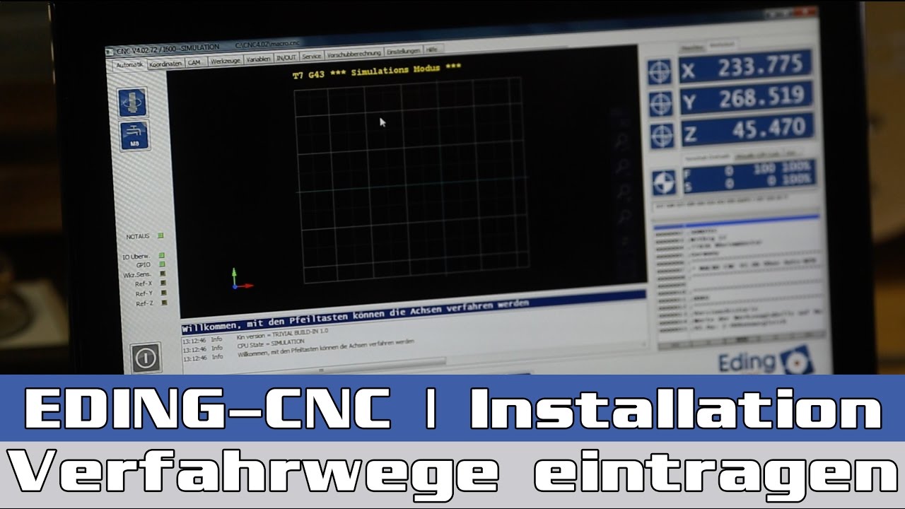 EDING-CNC | Installation / Verfahrwege || Sorotec || Portalfräsen & CNC-Zubehör - YouTube