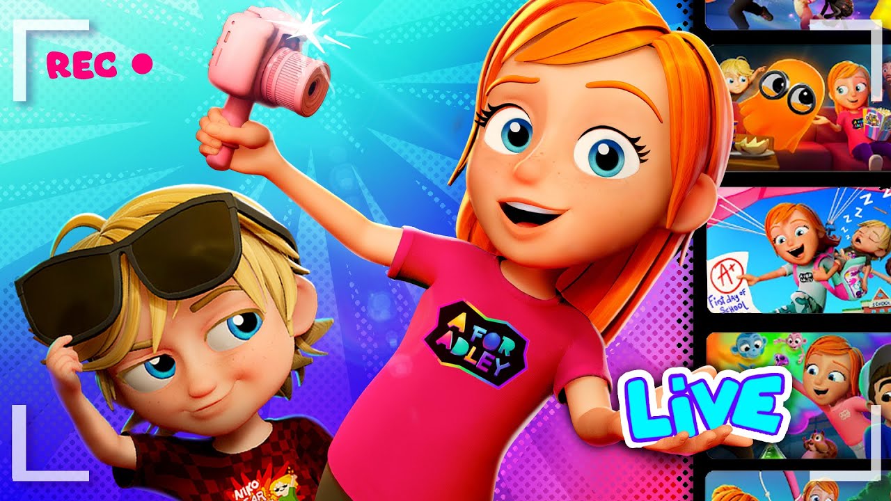 ADLEY CARTOONS LiVE 🔴 watch our FAVORiTE family cartoons with MONKEY ...