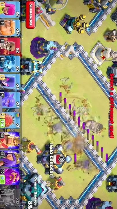 TH12 vs TH13 BoWitch War Attack 3 Star | Clash Of Clans #Shorts - YouTube