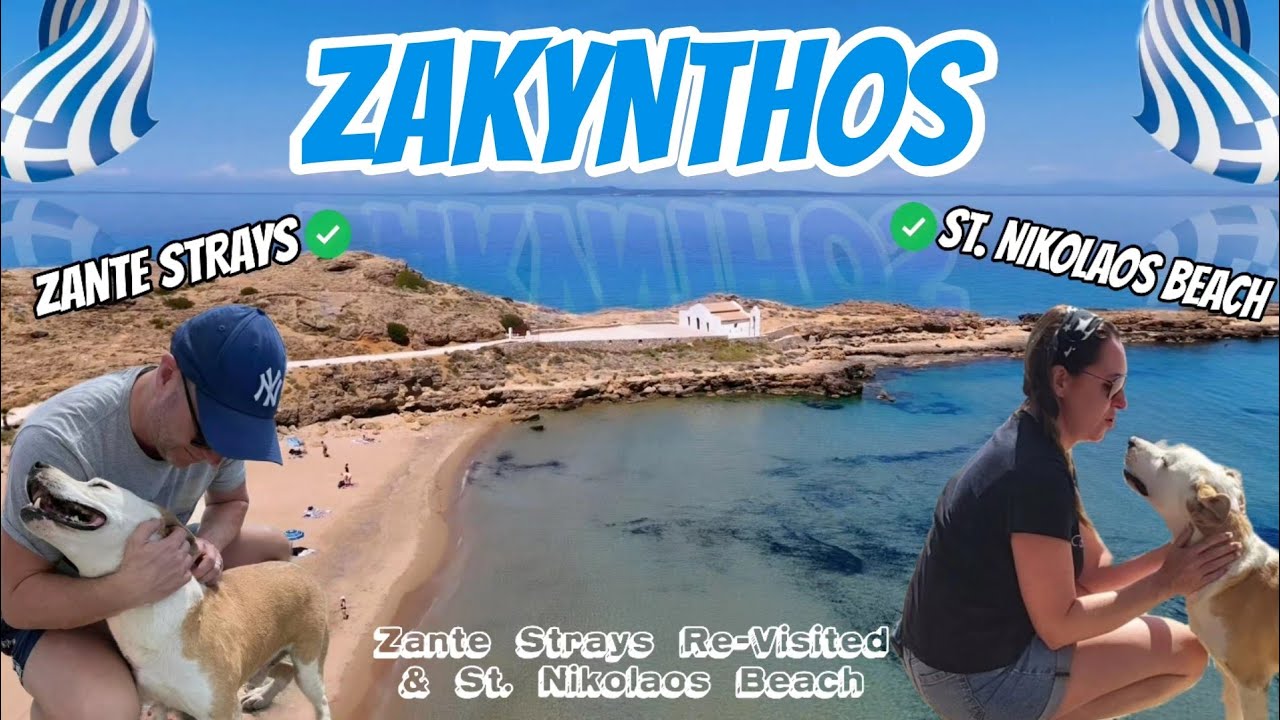 Zante - Zante Strays, St. Nicholas Beach & Jacqui's birthday - YouTube