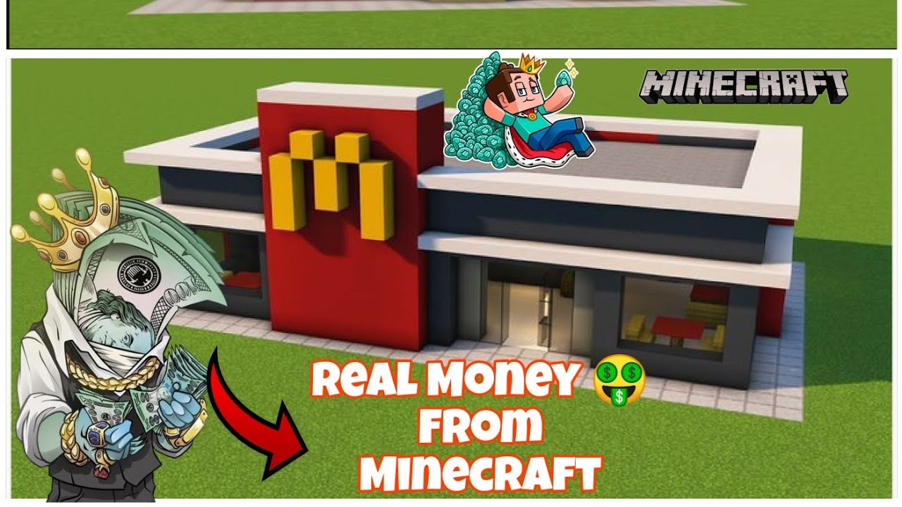 Real Cash From MINECRAFT 🤑😱| MINECRAFT New House Tutorial 🏘️| # ...