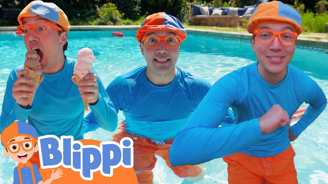 Blippi Takes A Dip In The Pool | Blippi Educational Videos for Kids ...