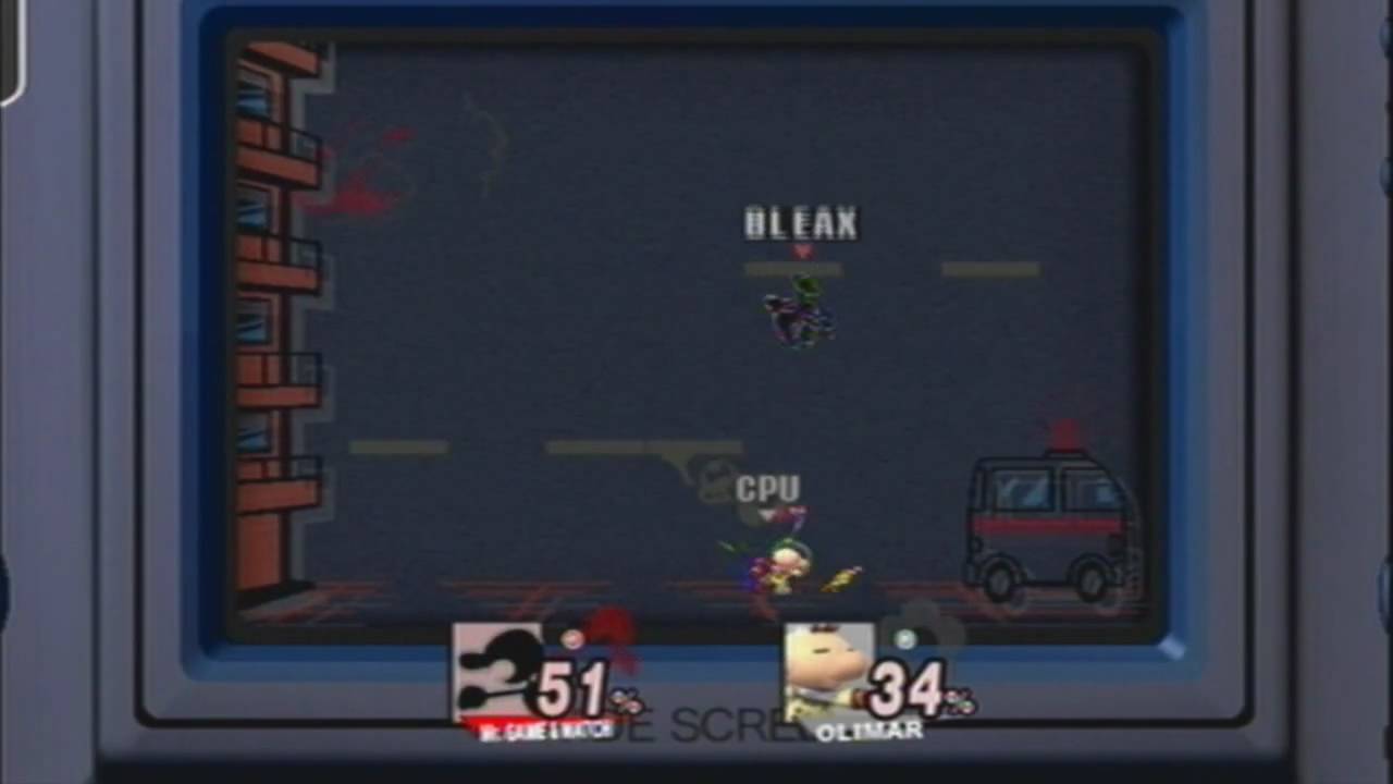 Super smash bros brawl: Game & watch stage texture hack - YouTube