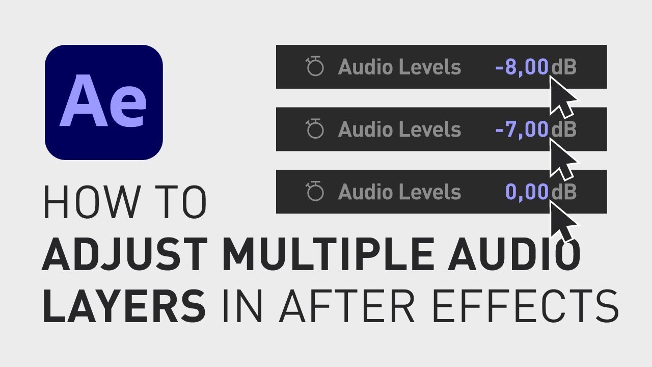 How To Adjust Multiple Audio Layers In After Effects YouTube How To Adjust Multiple Audio Layers In After Effects YouTube