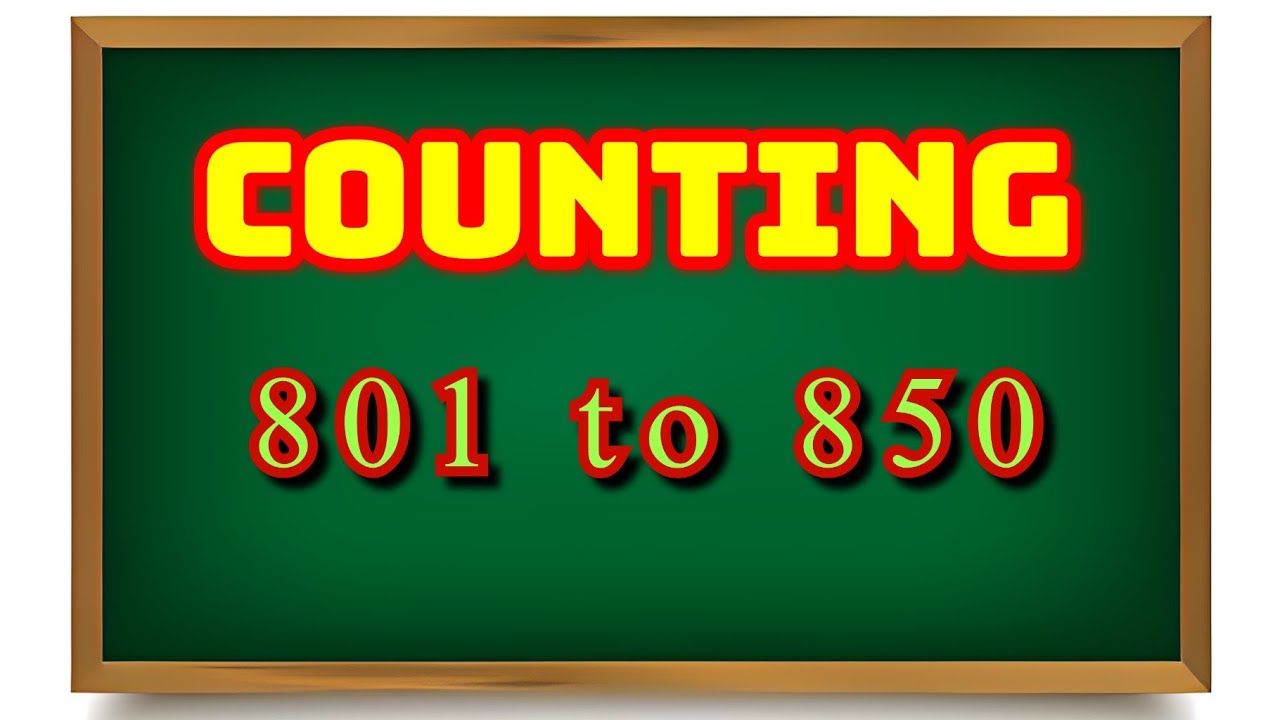 Numbers 801 to 850 _ Counting from 801 to 850 @babylearningindia - YouTube