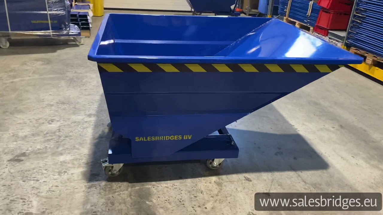 Tipper chip hopper skip container for forklift Salesbridges SC model ...