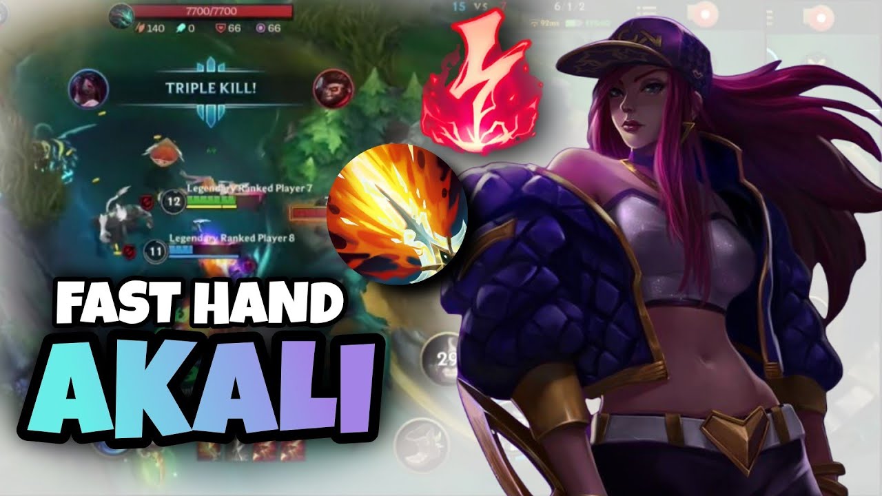 WILD RIFT AKALI : FAST HAND INSIDE CARRY | WILD RIFT AKALI BUILD ...