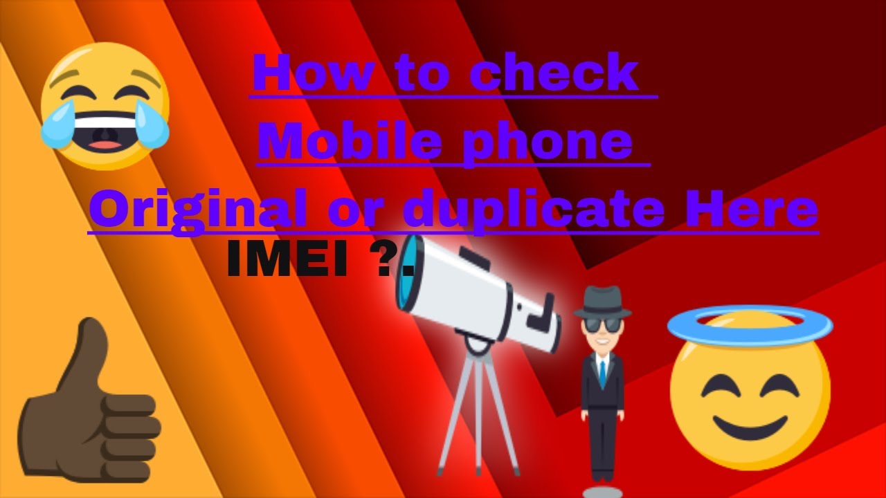 How to check mobile is duplicate or original - YouTube