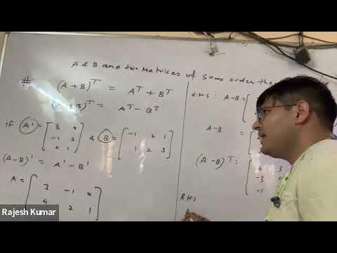 Lec -8 Matrices 18 march - YouTube