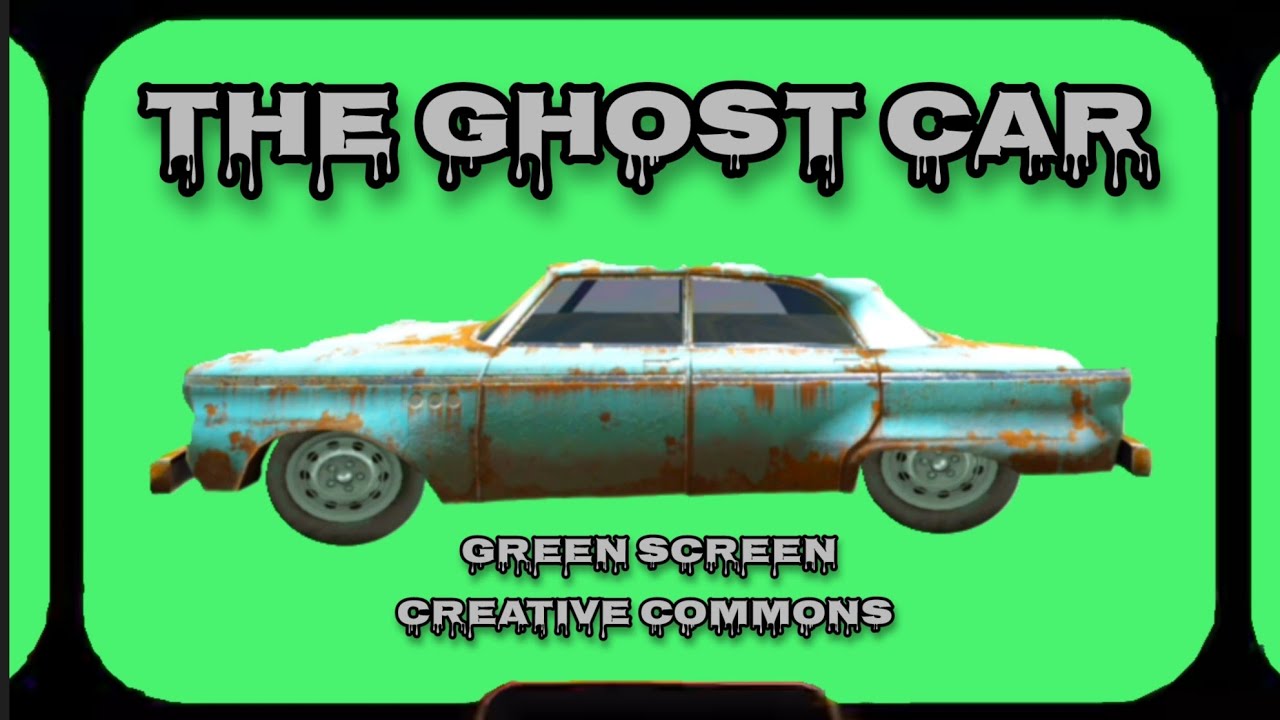 GHOST CAR Video Green Screen. FOOTAGE ANIMATION on a green screen ...