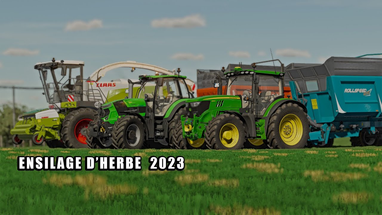 ENSILAGE D’HERBE SUR FS22 #farmingsimulator22 #agriculture - YouTube