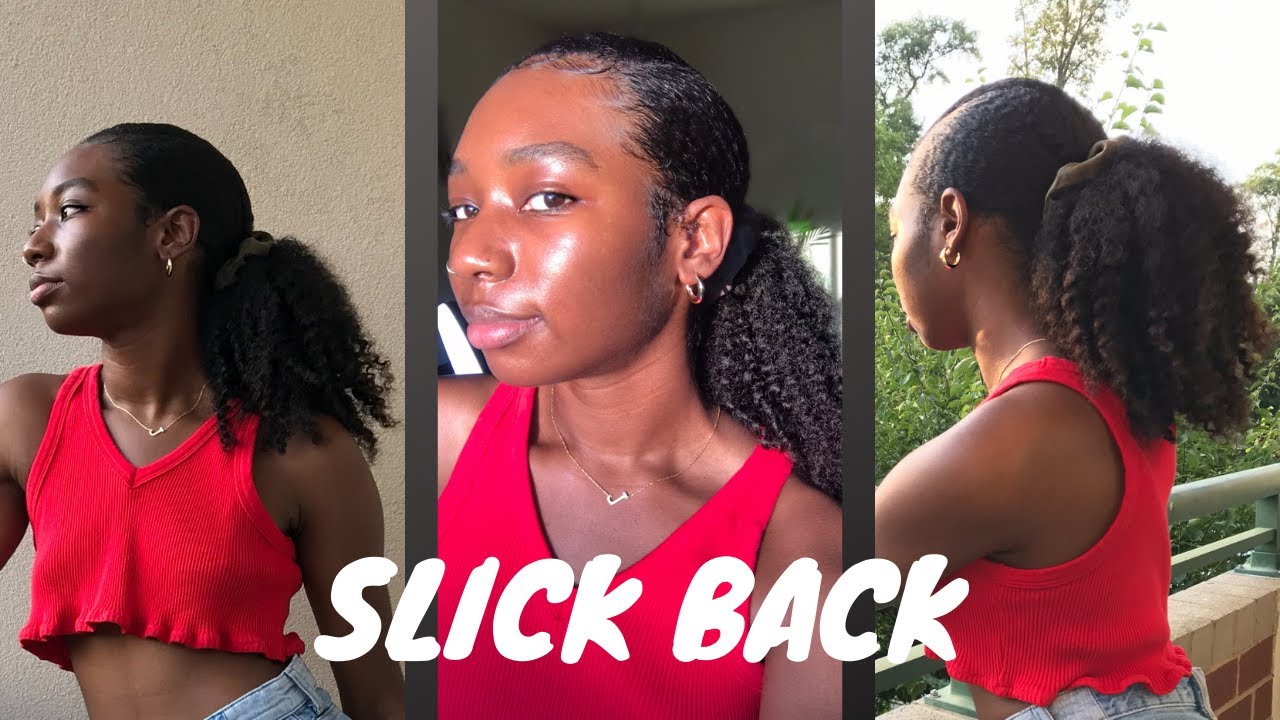 SLICK BACK on THICK HAIR | 3C/4A NATURAL HAIR - YouTube