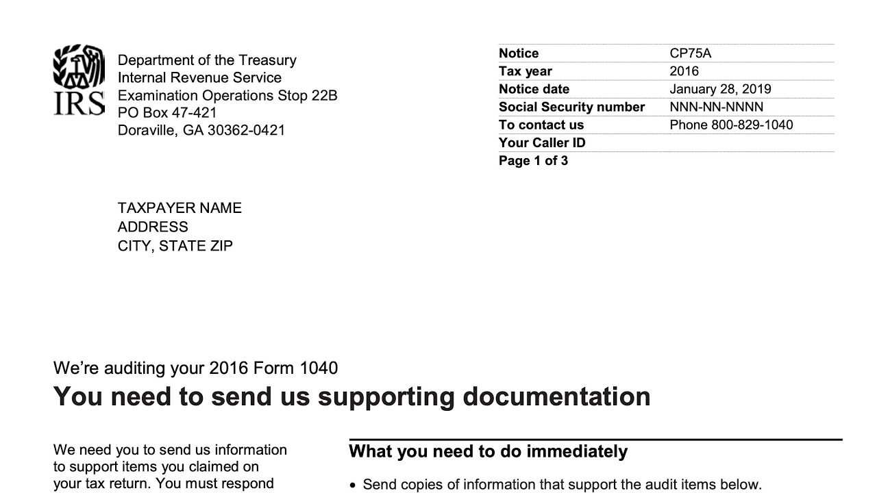 How to Understand Your CP75A Notice (Additional Documentation Needed ...
