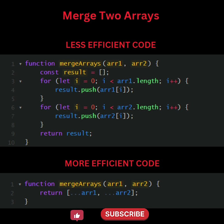 Merging Two Arrays In An Efficient Manner Javascript Coding
