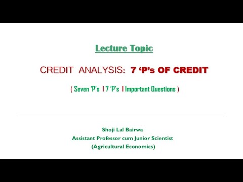 Part 16 I 7 Ps of Credit I Credit Analysis I Repayment Capacity I Risk ...