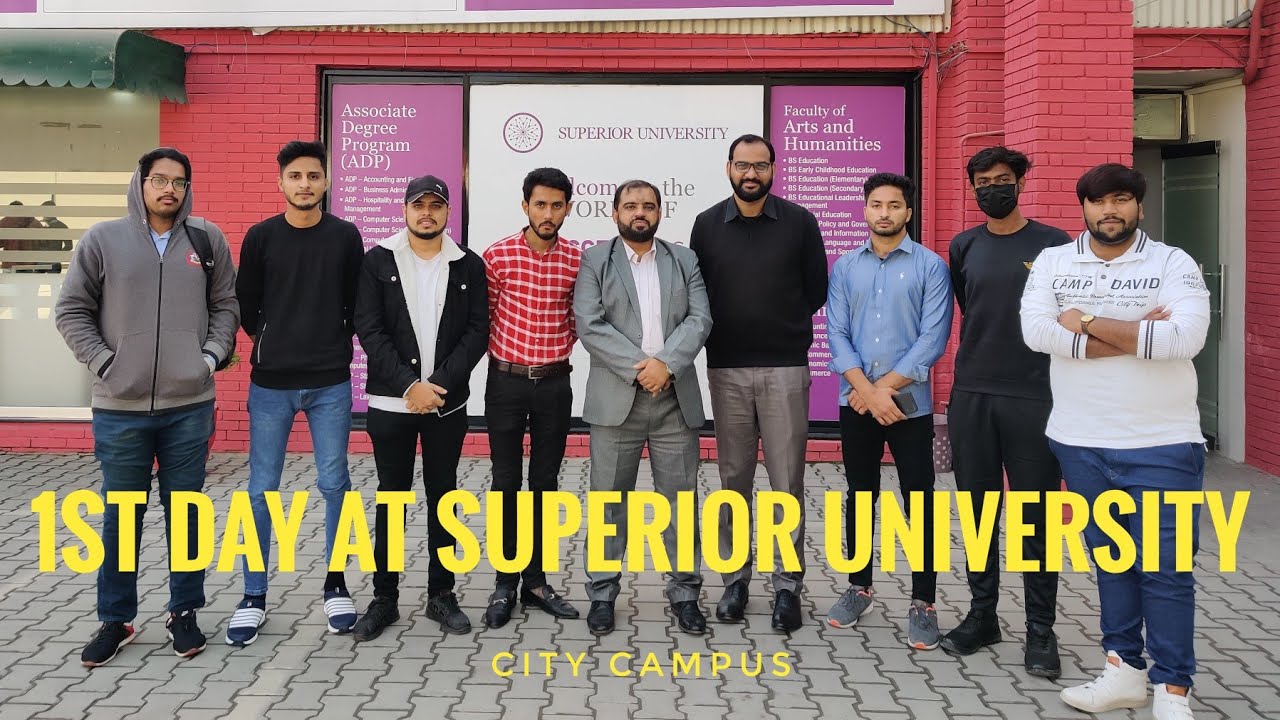 1st Day At Superior University Lahore | City Campus - YouTube