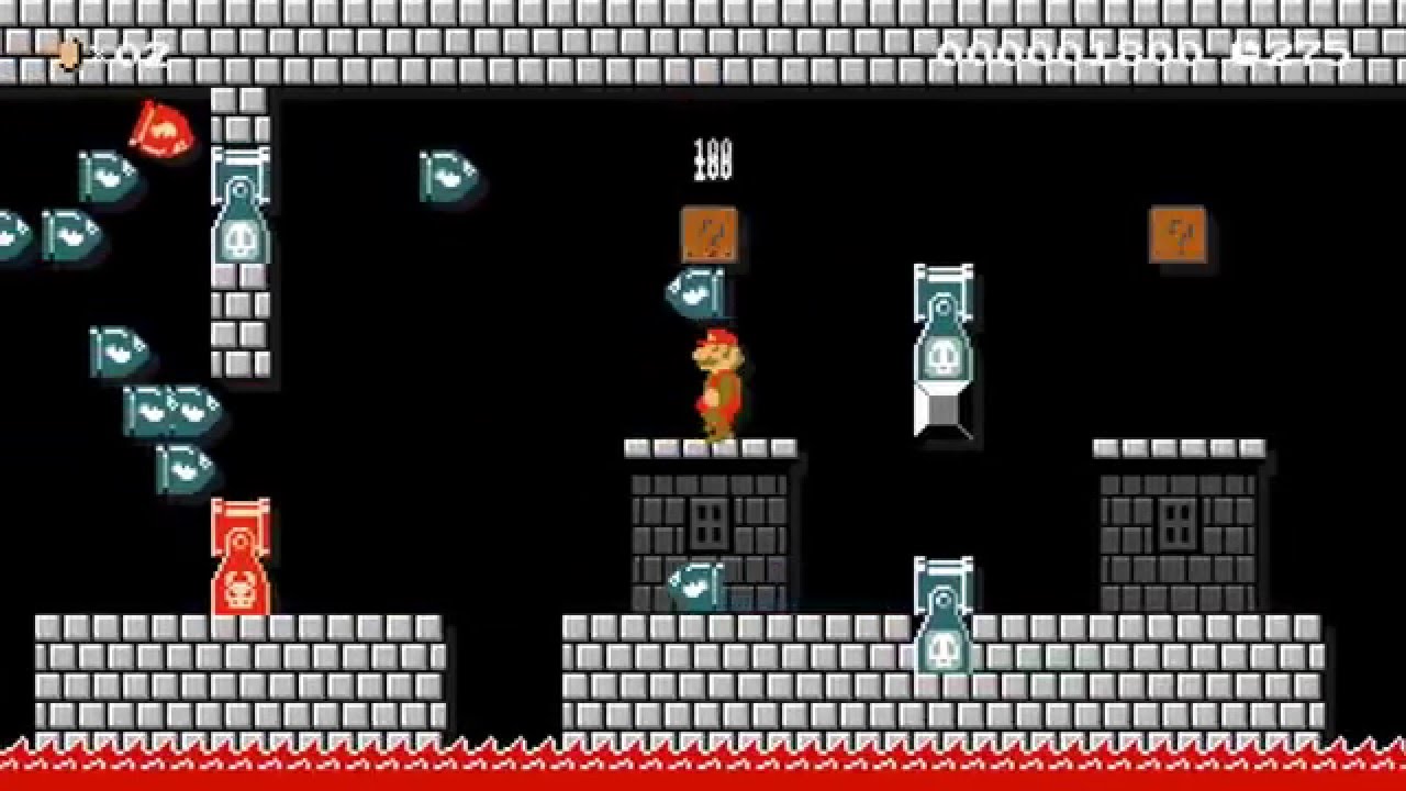 Super Mario Maker Levels: "Artillery Castle" - YouTube