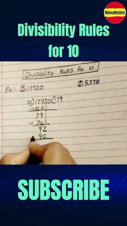 Divisibility rules II Divisibility rule for 10 II Rules of divisibility II Use Microphone - YouTube