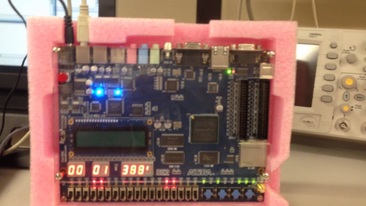 Stopwatch - Altera DE2 Cyclone II - YouTube