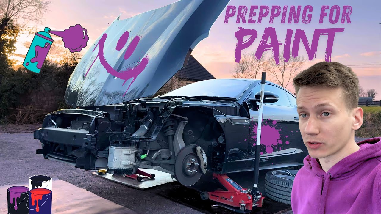 Restoring Crashed Jaguar F Type - A Full Respray! - YouTube