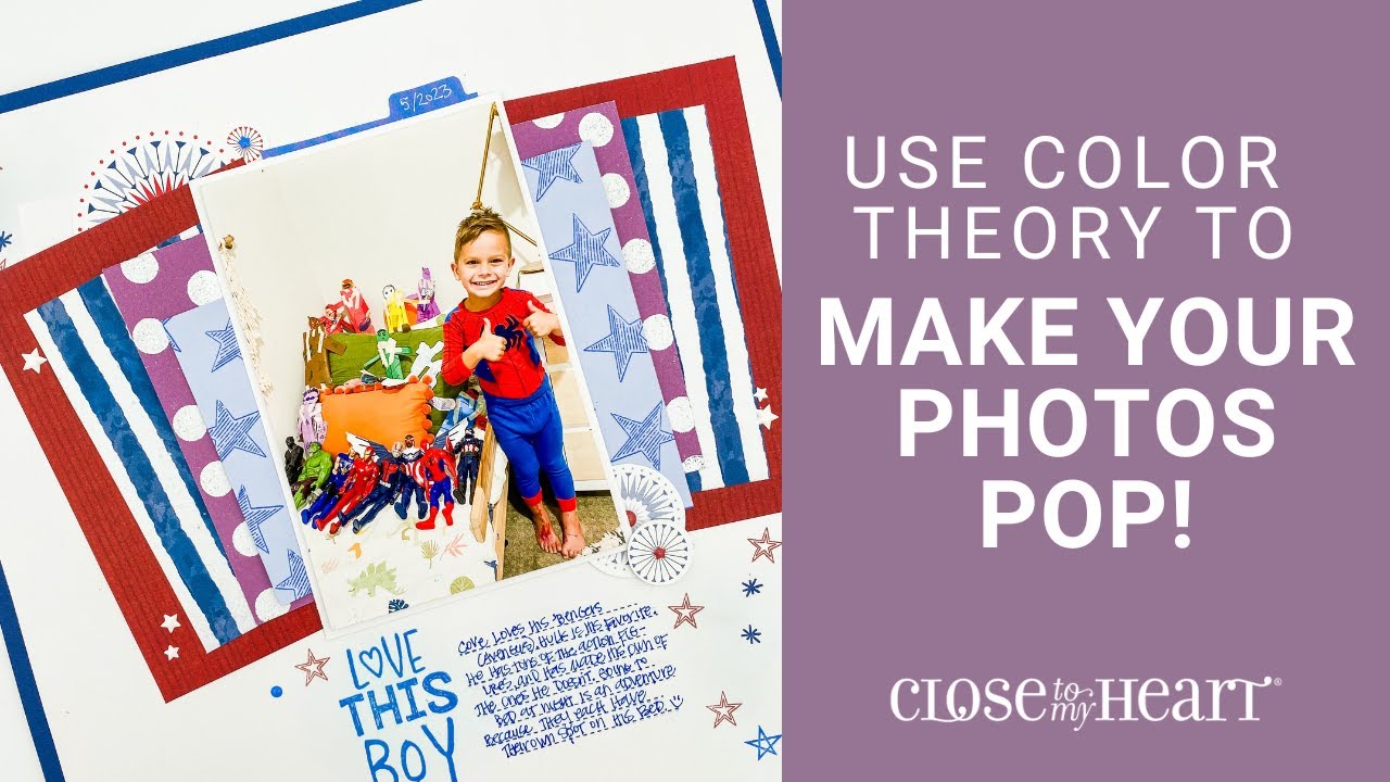 How to use color combinations to create a dynamic scrapbook page that ...