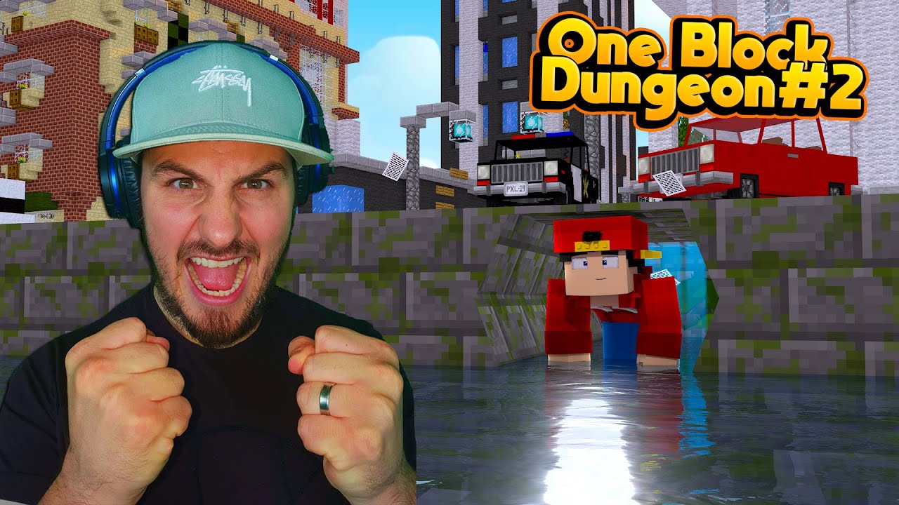 Minecraft - ESCAPING THE 1 BLOCK HIGH DUNGEON!!! - YouTube