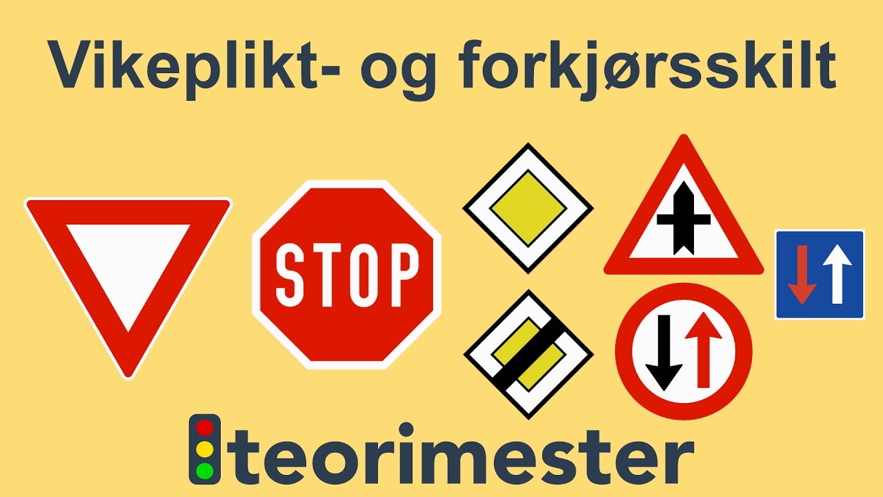 Alle norske vikeplikt og forkjørsskilt - YouTube