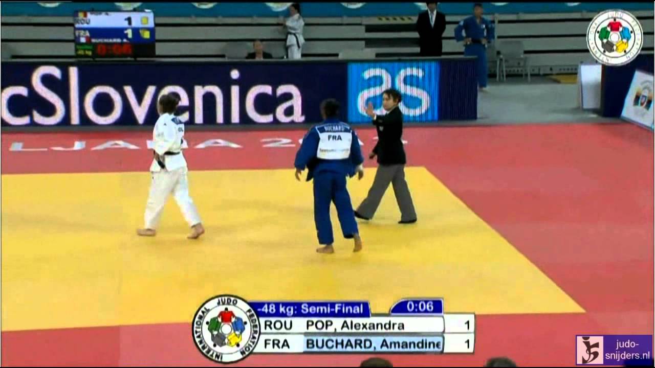 Judo 2013 World Championships Junior Ljubljana: Pop (ROU) - Buchard ...