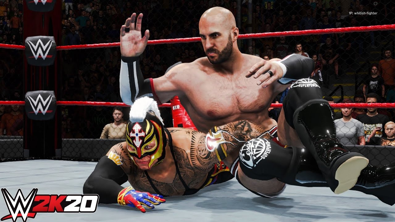 WWE 2K20 Cesaro VS. Rey Mysterio | Steel Cage Match - YouTube
