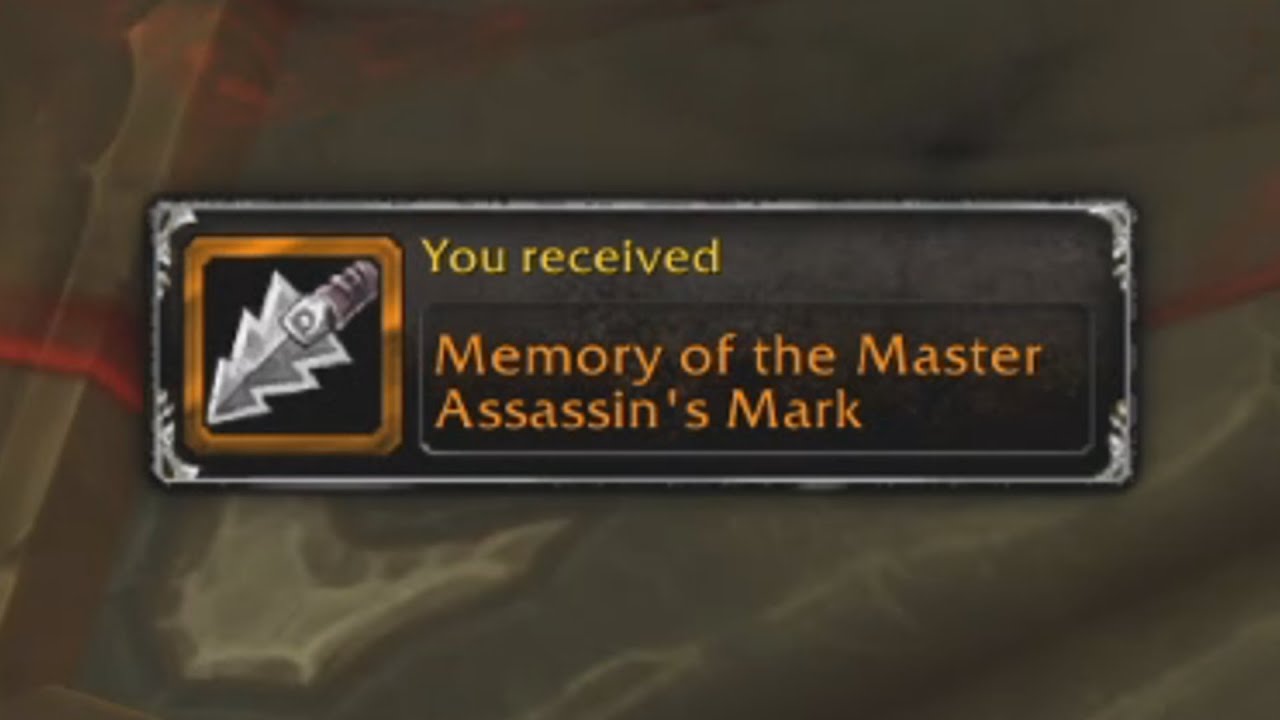 Memory of the Master Assassin's Mark - YouTube