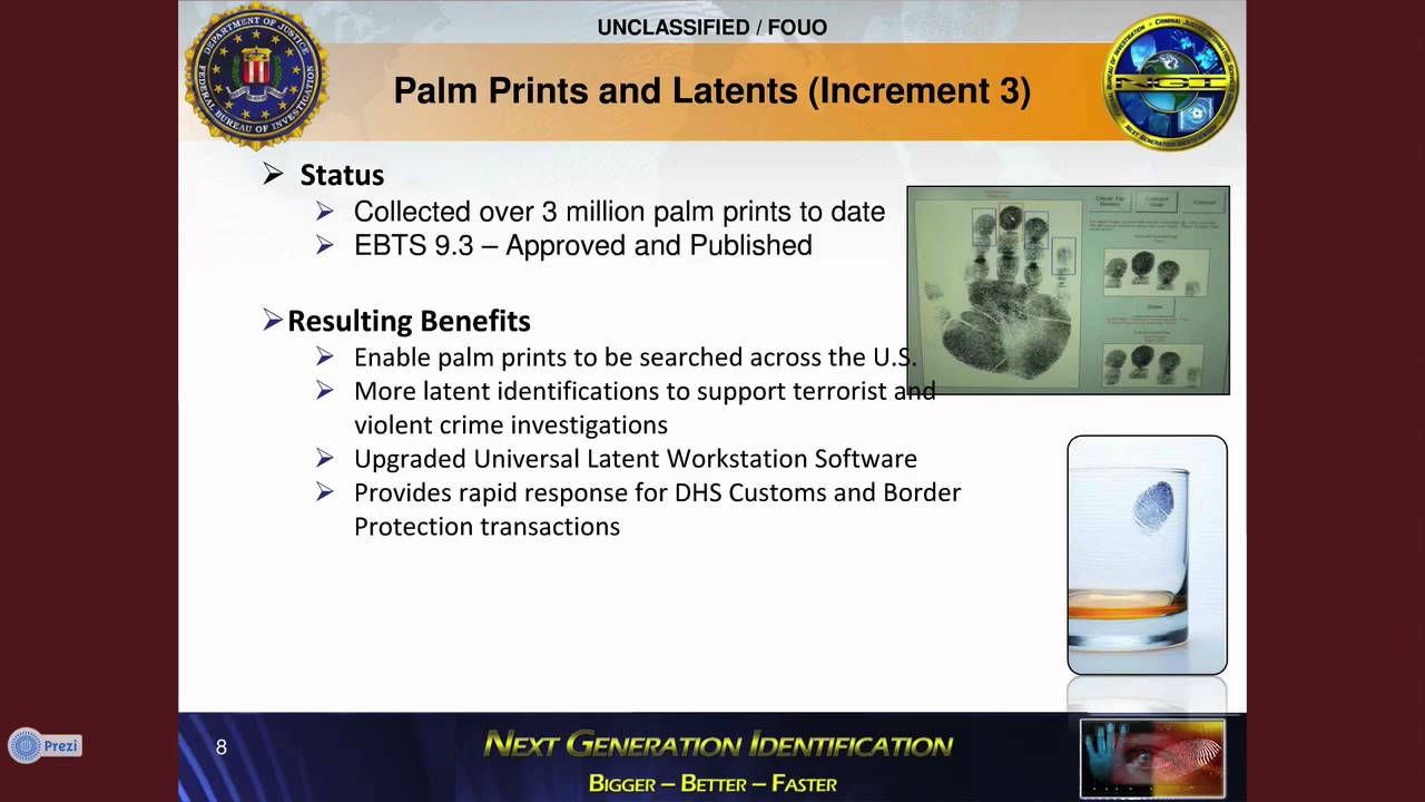 FBI Next Generation Identification Overview Presentation - YouTube