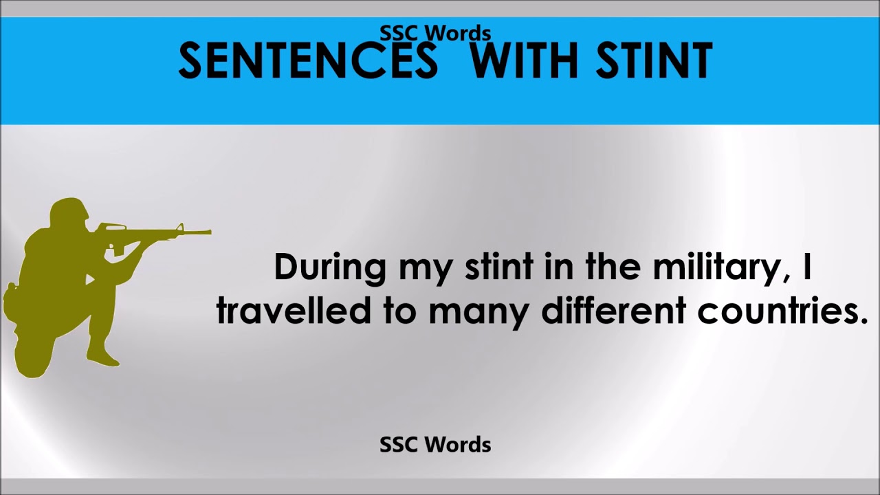 Stint # Improve English # Meaning and 5 sentences # GRE CAT GMAT word ...